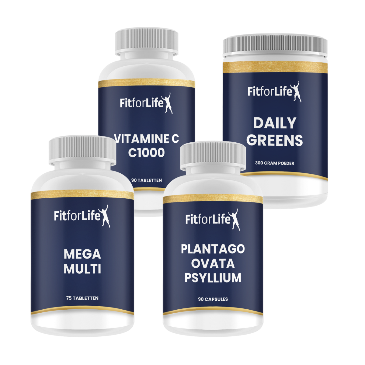 Combipakket FITBOOST (Plantago Ovata Psyllium, Daily Greens, Mega Mult ...